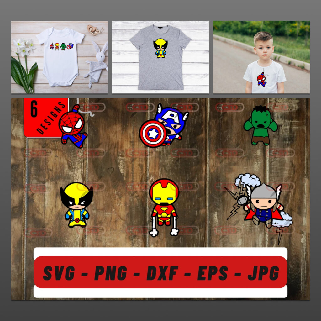 Superhero Vector SVG Bundle, Clipart, EPS, PNG, DXF, PDF, Layered ...