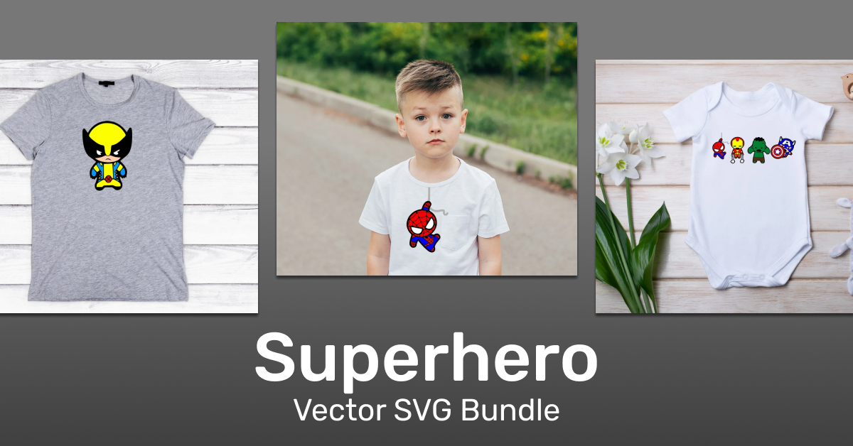 Superhero Vector SVG Bundle, Clipart, EPS, PNG, DXF, PDF, Layered ...