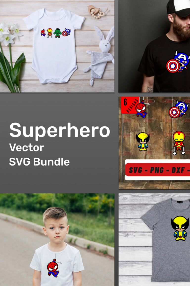 Superhero Vector SVG Bundle, Clipart, EPS, PNG, DXF, PDF, Layered ...
