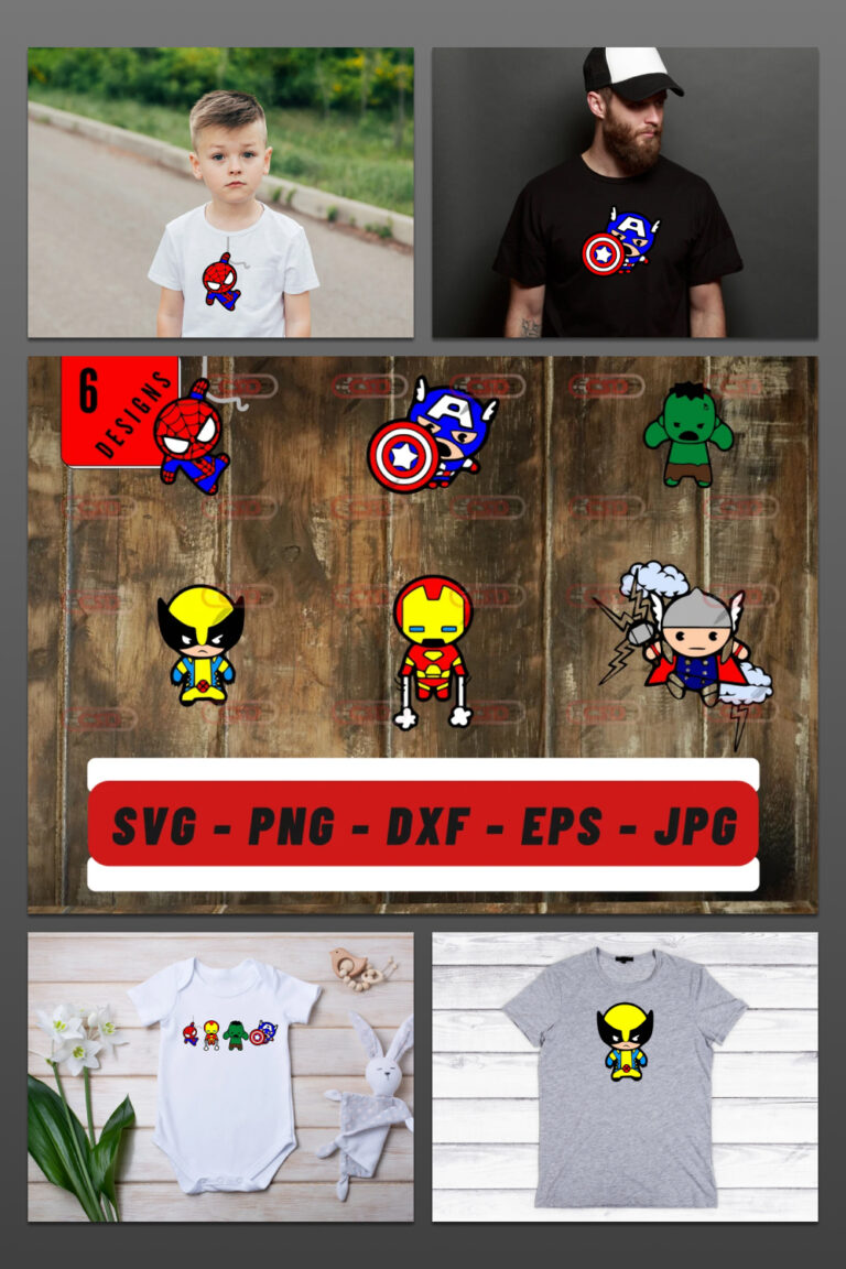 Superhero Vector SVG Bundle, Clipart, EPS, PNG, DXF, PDF, Layered ...
