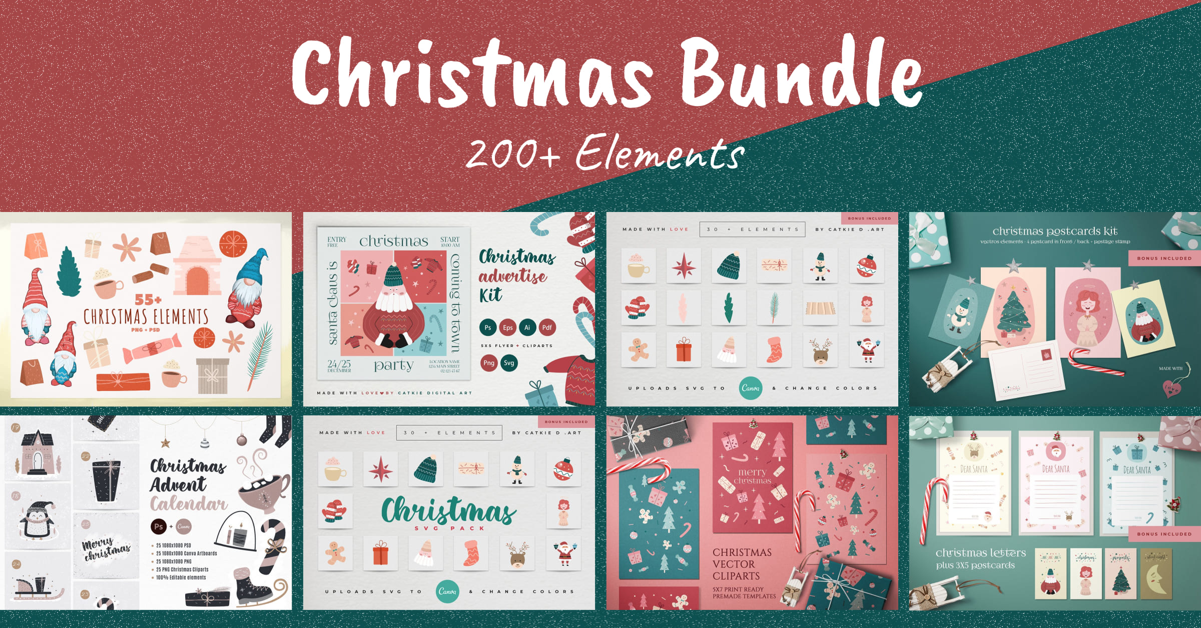 The Christmas Bundle - 200+ Elements – MasterBundles