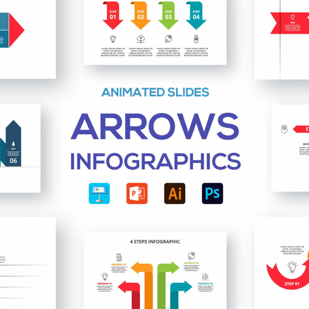 Arrows Animated Infographics – MasterBundles