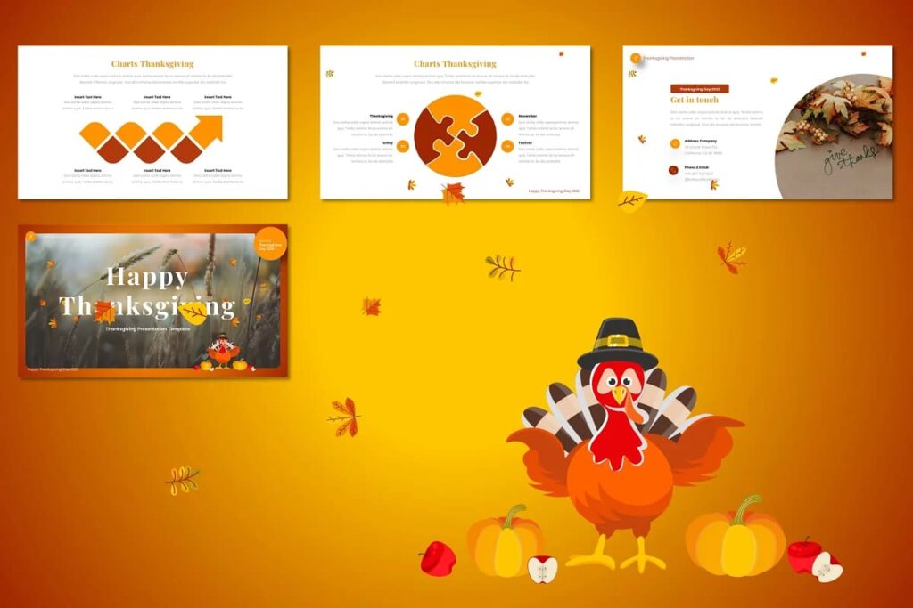 Turkey - Happy Thanksgiving Powerpoint Templates – MasterBundles