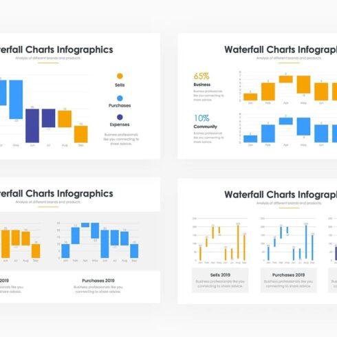 Waterfall Charts Infographics | Master Bundles