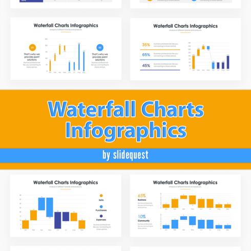 Waterfall Charts Infographics | Master Bundles