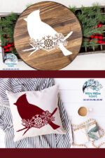 Winter Cardinal Mandala SVG Bird With Snowflakes Cut File – MasterBundles