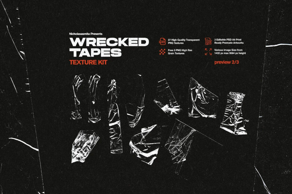 Wrecked Tapes Texture Kit – MasterBundles