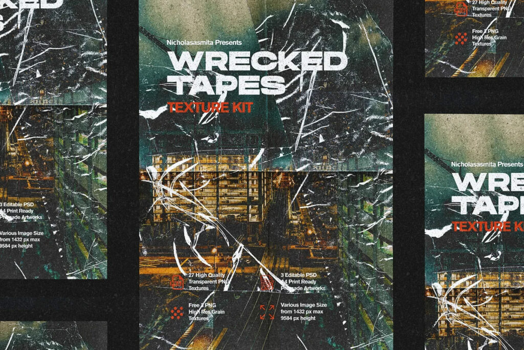 Wrecked Tapes Texture Kit – MasterBundles