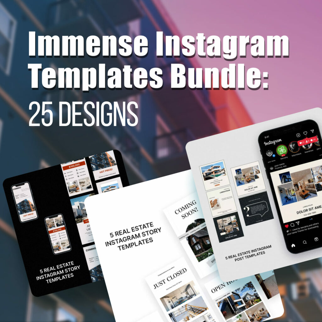 Immense Instagram Templates Bundle: 25 Designs – MasterBundles