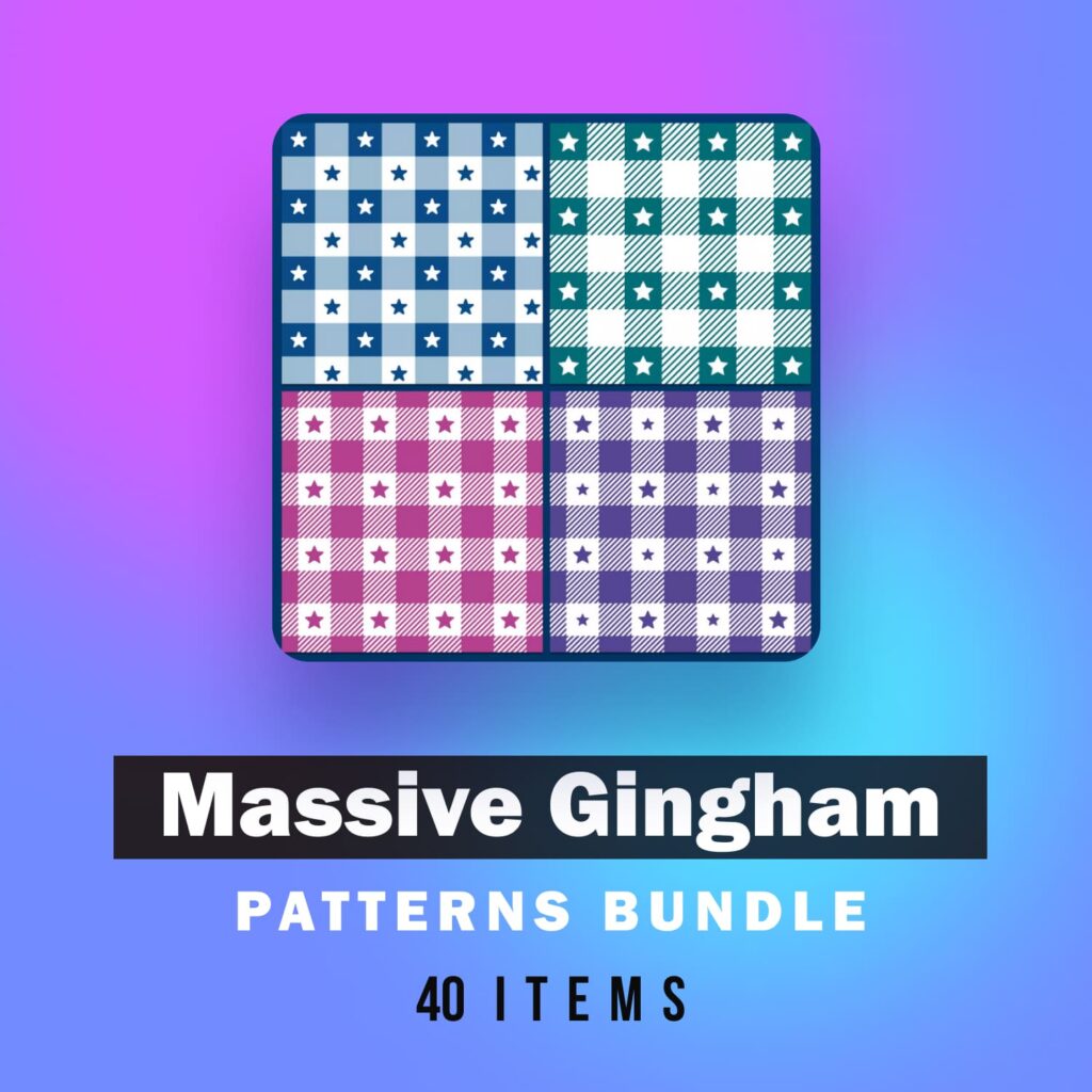 Massive Gingham Patterns Bundle: 40 Items – MasterBundles