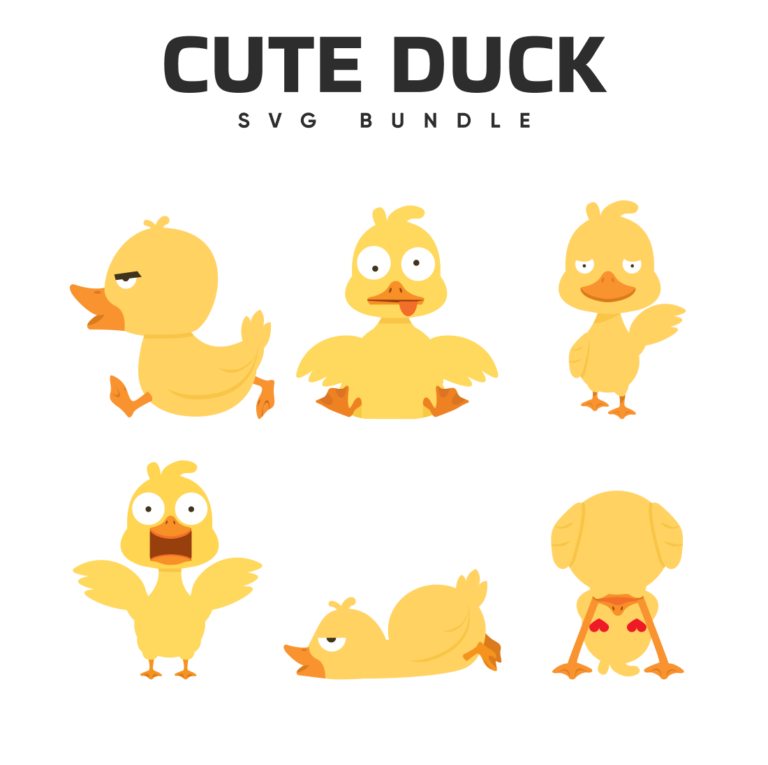 Cute Duck SVG Files – MasterBundles