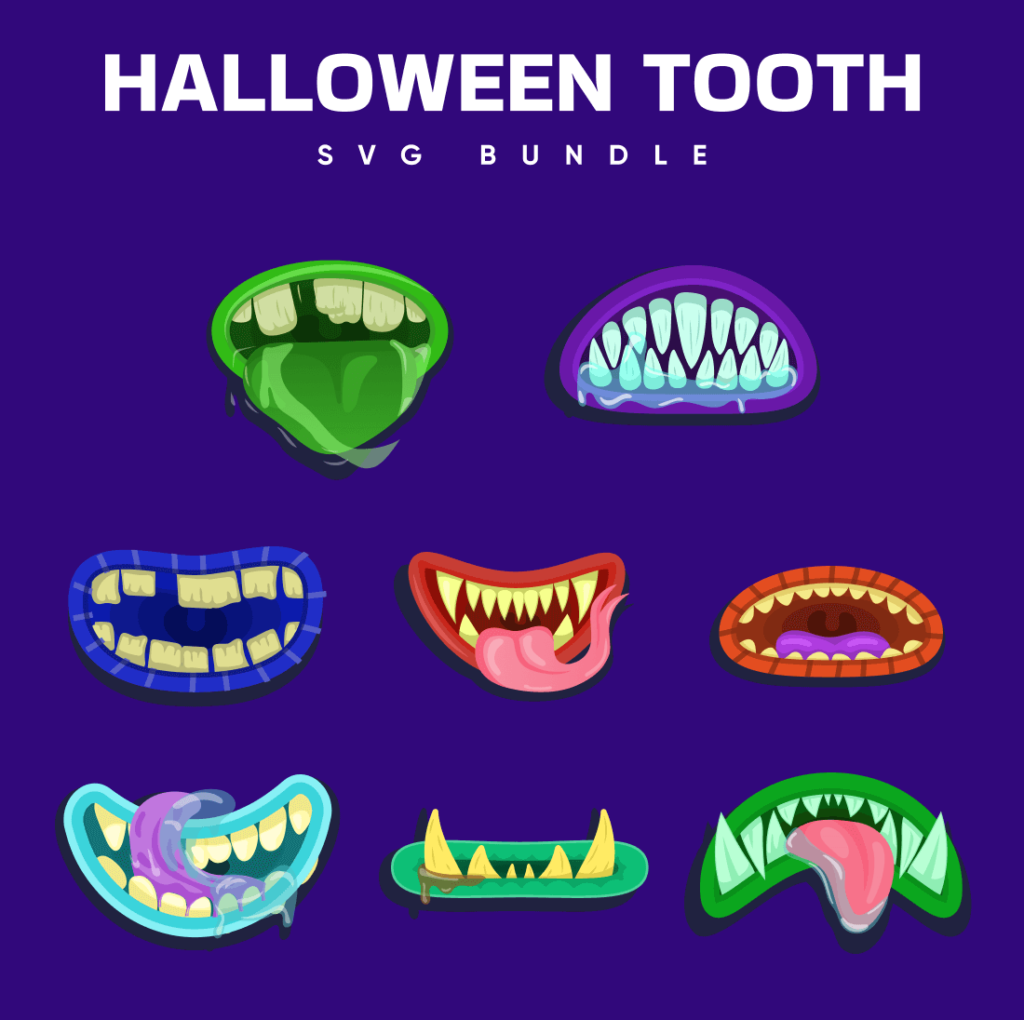 Teeth Monogram, tooth, Smile Monogram Svg Vector, Vector Cut file ...