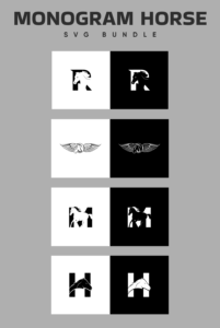 8 Monogram Horse SVG Designs – MasterBundles
