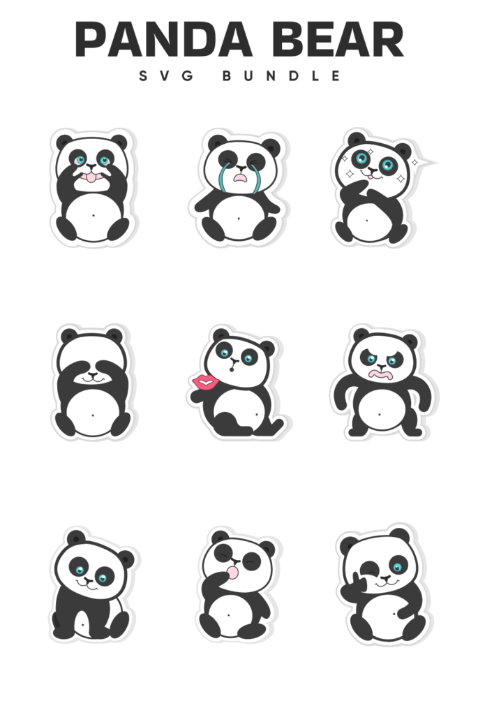 Panda Bear SVG Files – MasterBundles