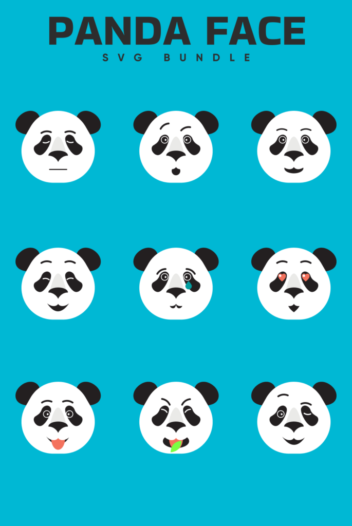 Panda Face SVG Designs – MasterBundles