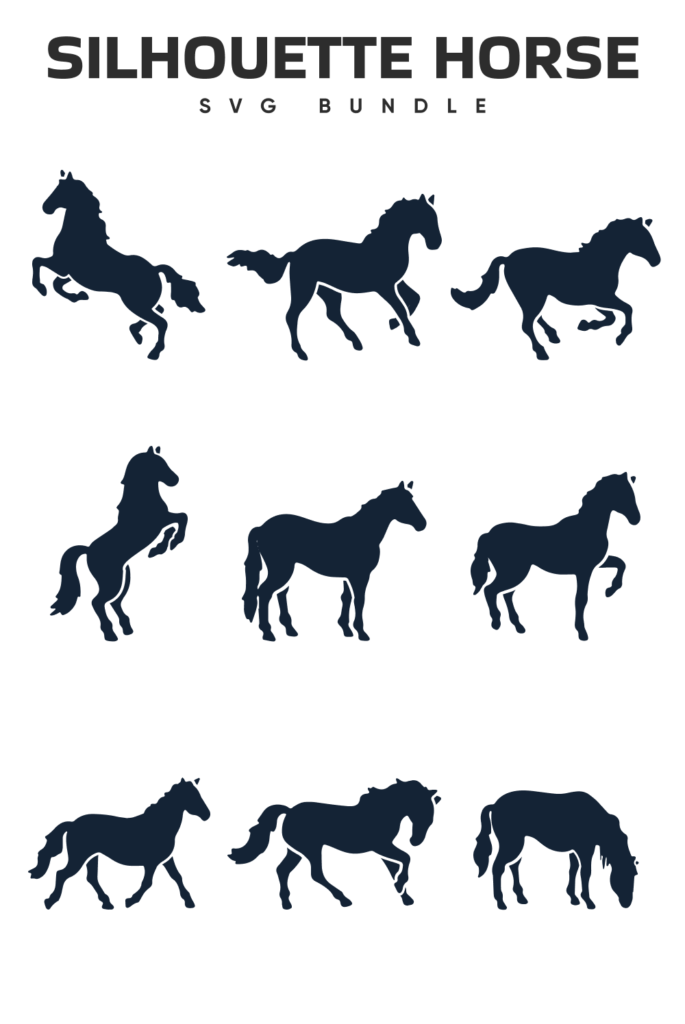 9 Silhouette Horse SVG Designs – MasterBundles