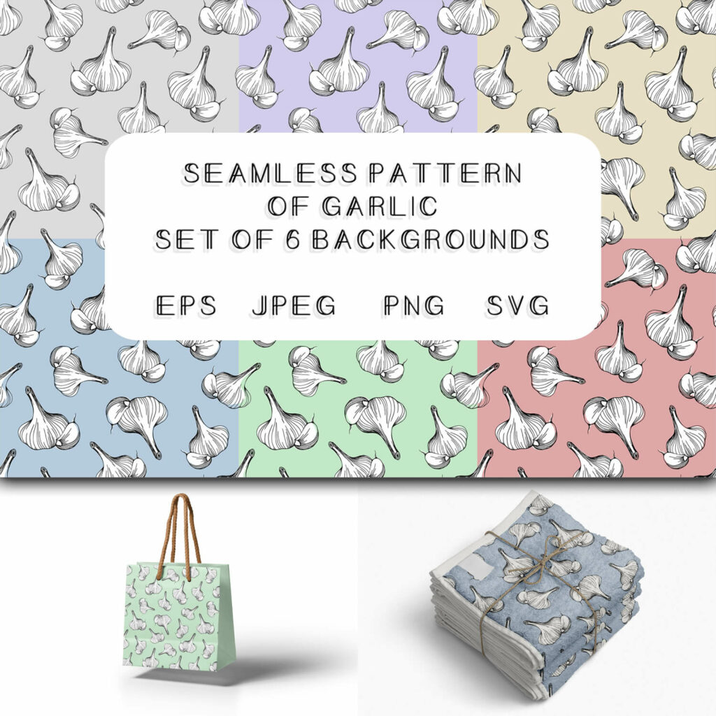 Garlic Digital Paper. Garlic Seamless Pattern. – MasterBundles