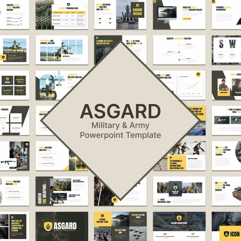 Asgard - Military and Army Powerpoint Template – MasterBundles