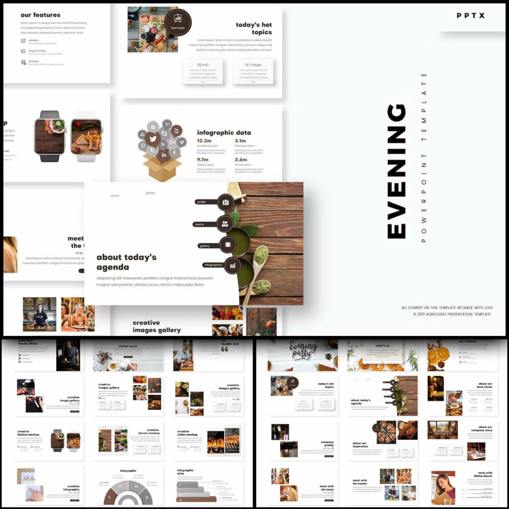 Evening Party - Powerpoint Template – MasterBundles