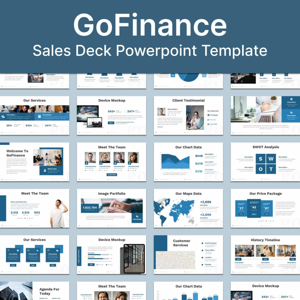 GoFinance - Sales Deck Powerpoint Template – MasterBundles