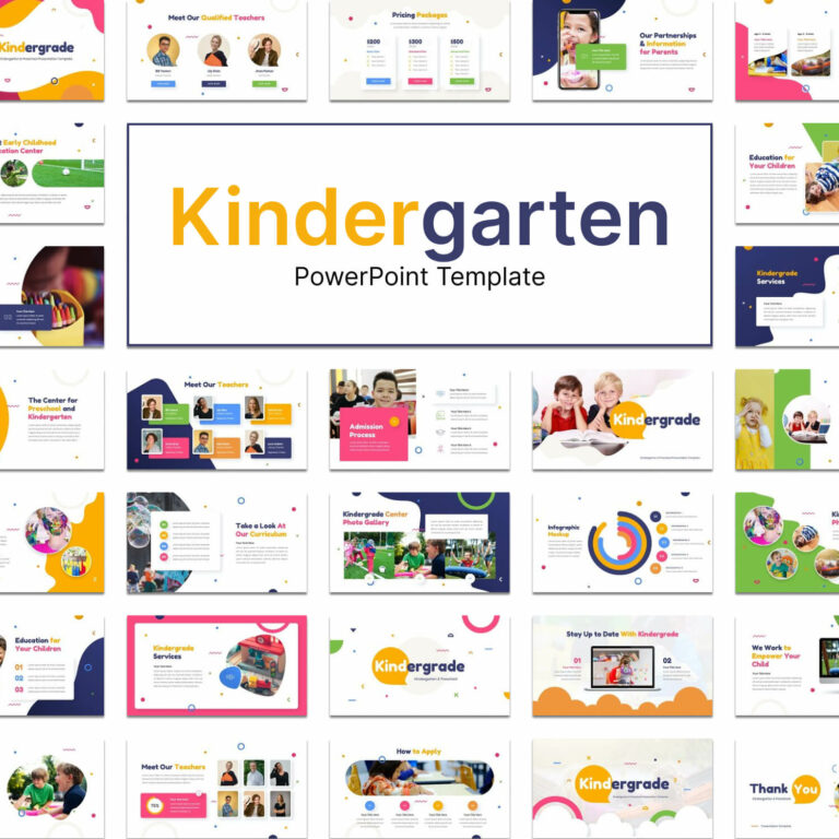 Kindergarten PowerPoint Template: 38 Slides – MasterBundles