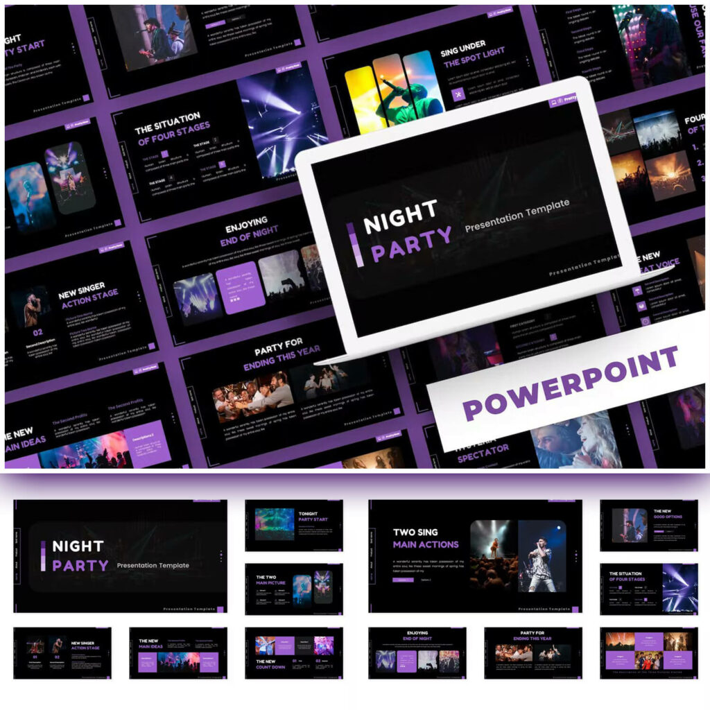 Night Party - Powerpoint Template – MasterBundles