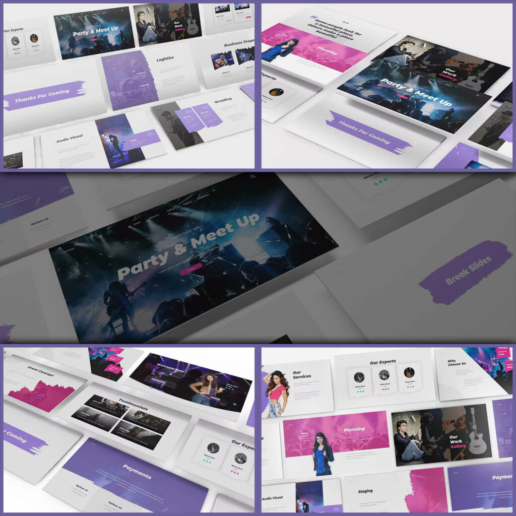 Party & Meet Up Event Powerpoint Template – MasterBundles