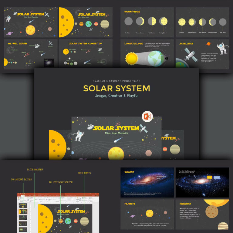 Solar System Education Presentation – MasterBundles