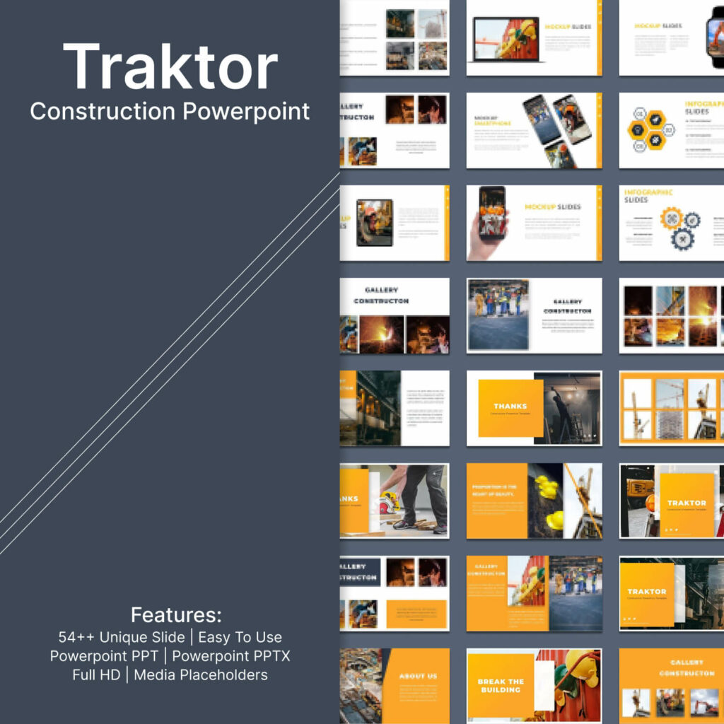 Construction Powerpoint Template Masterbundles