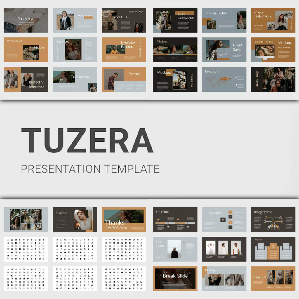 Tuzera - Fashion Magazine Powerpoint Template – MasterBundles