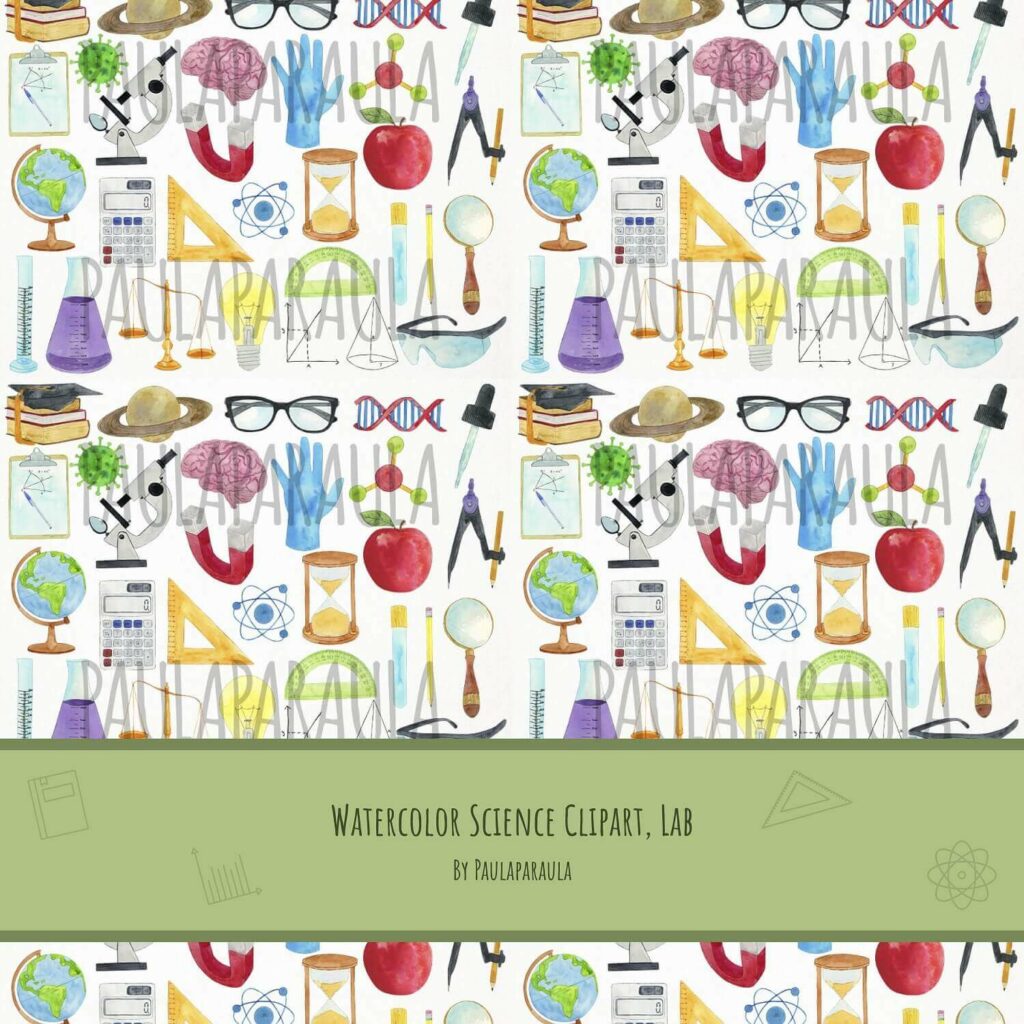 Watercolor Science Clipart, Lab – MasterBundles