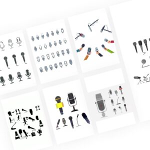 86 Colossal Microphone Vector SVG Bundle – MasterBundles