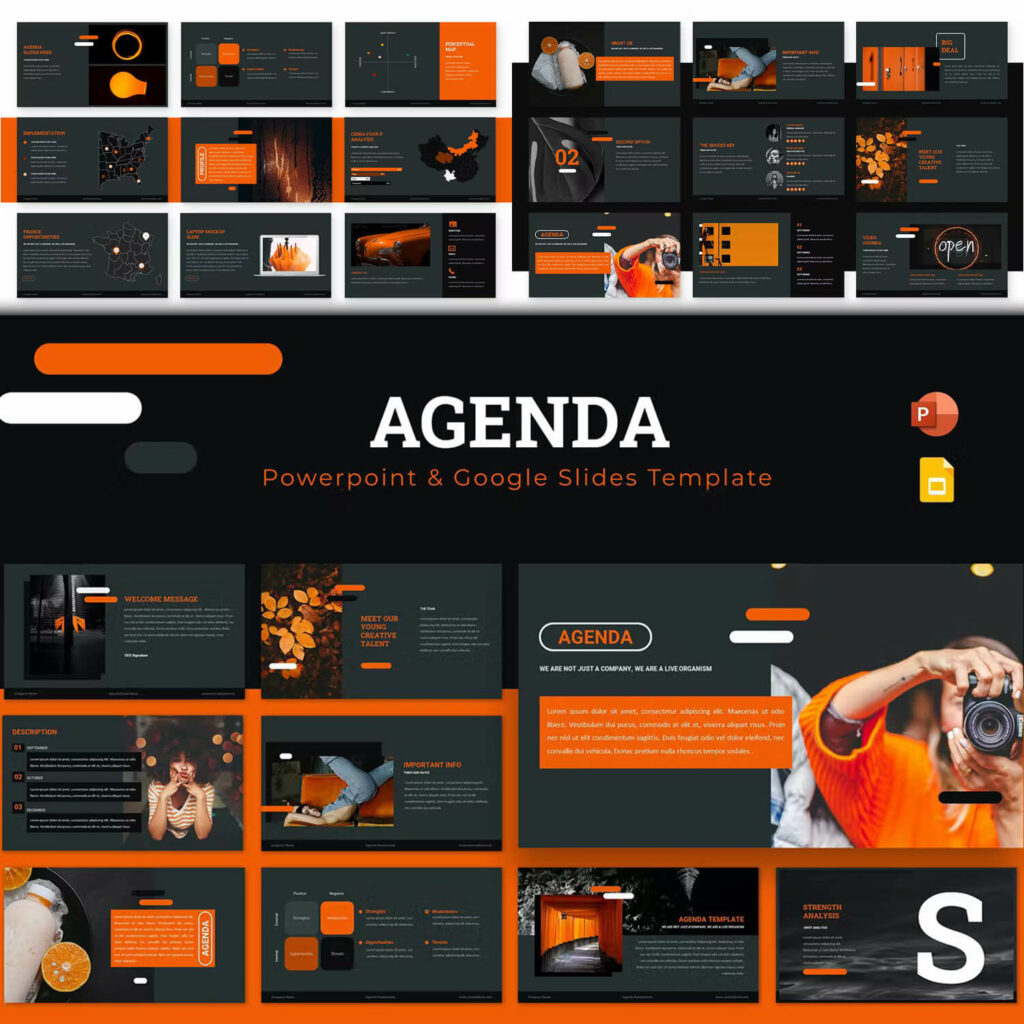 Agenda Powerpoint & Google Slides Template – MasterBundles