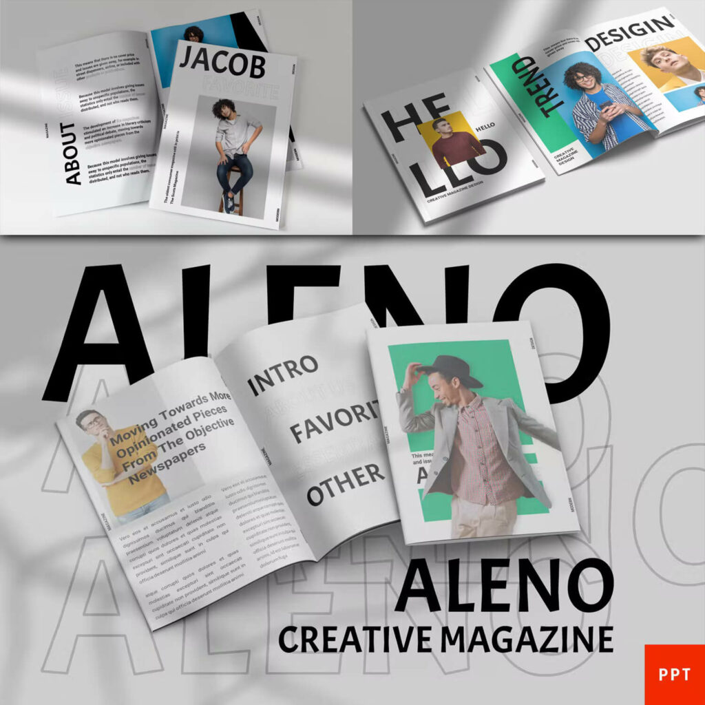 Aleno - Magazine Powerpoint Template – MasterBundles
