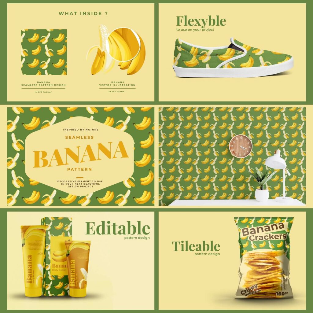Banana Seamless Pattern Design – MasterBundles