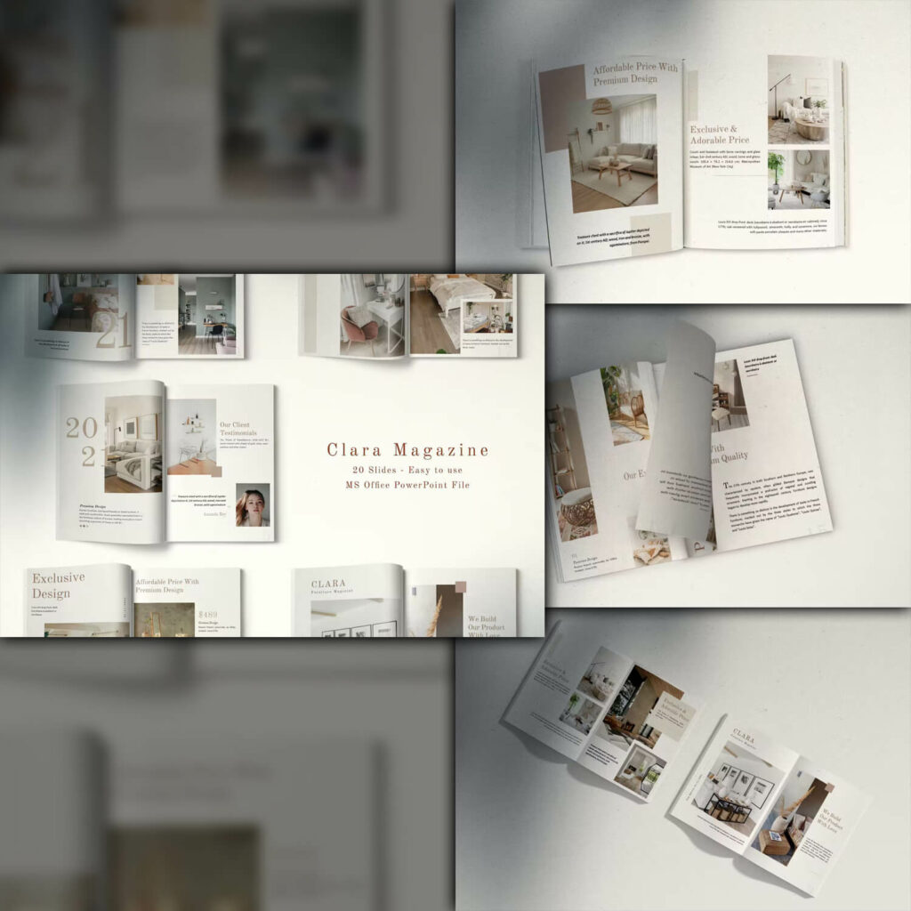 Clara Minimalist Magazine Layout Powerpoint – MasterBundles