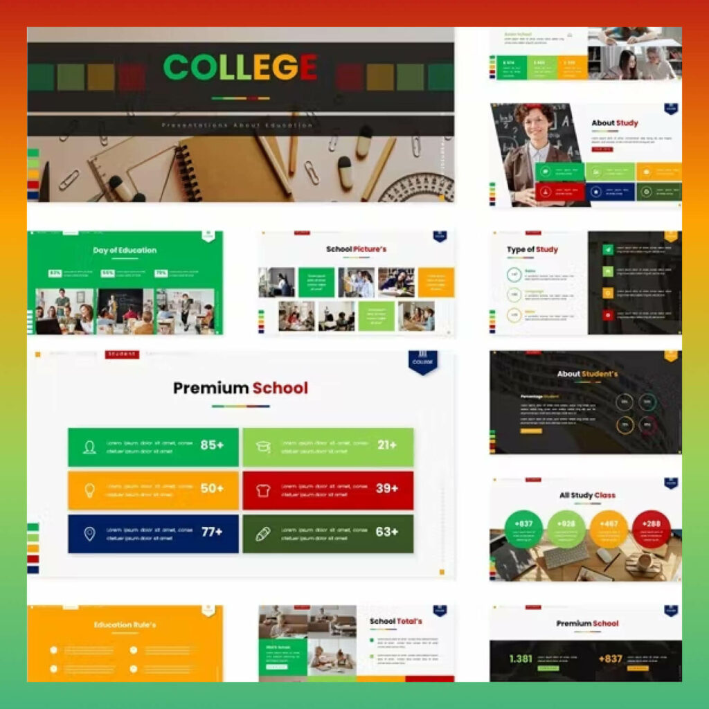 College - Powerpoint Template – MasterBundles