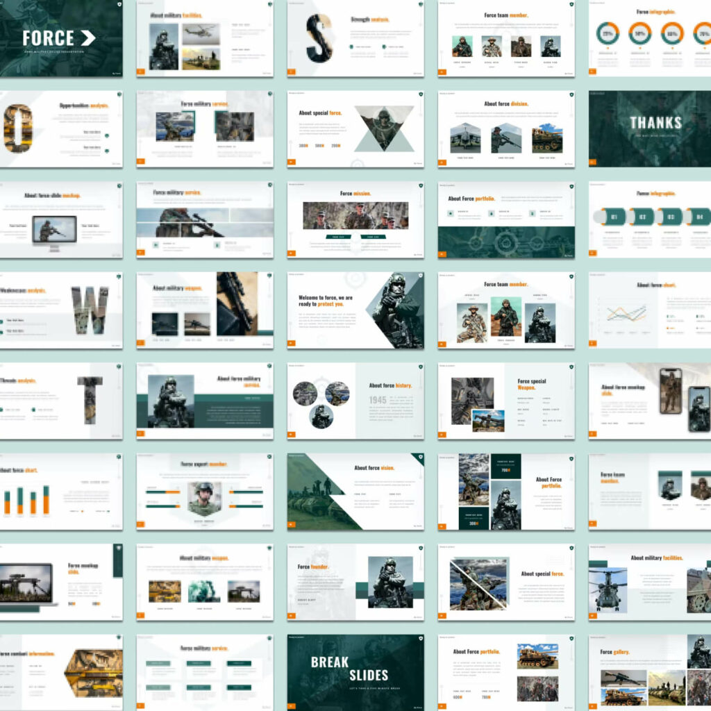 FORCE - Army Military Police PowerPoint Template – MasterBundles