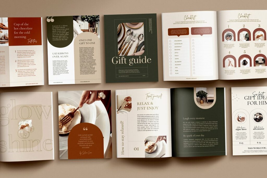 Holiday Gift Guide CANVA, InDesign – MasterBundles