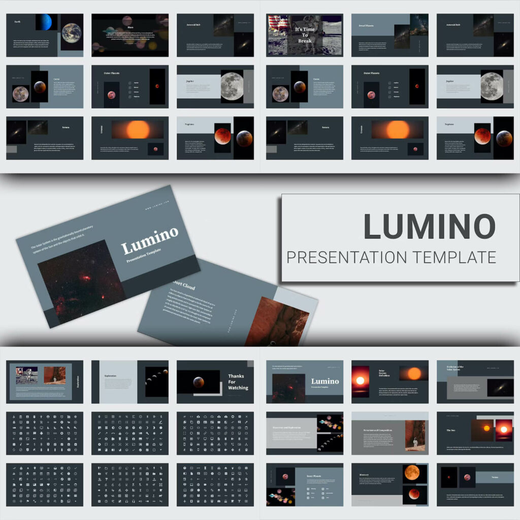 Lumino Solar System Education Keynote Masterbundles 