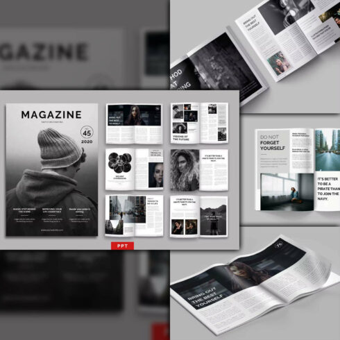 Magazine Layout Powerpoint Template – MasterBundles