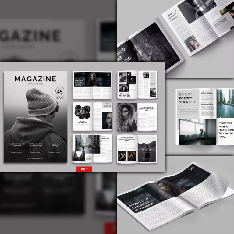 Magazine Layout Powerpoint Template – MasterBundles