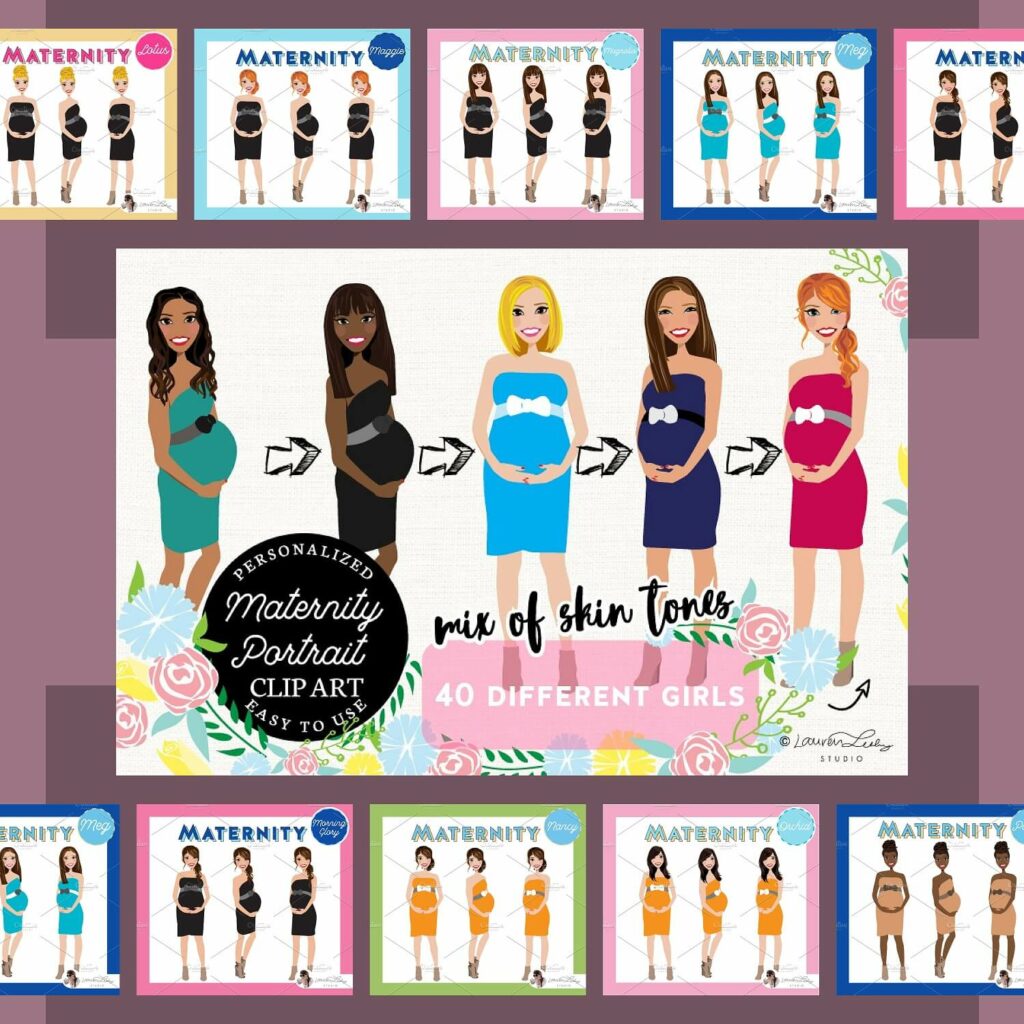 Maternity Pregnant Portrait Creator – MasterBundles