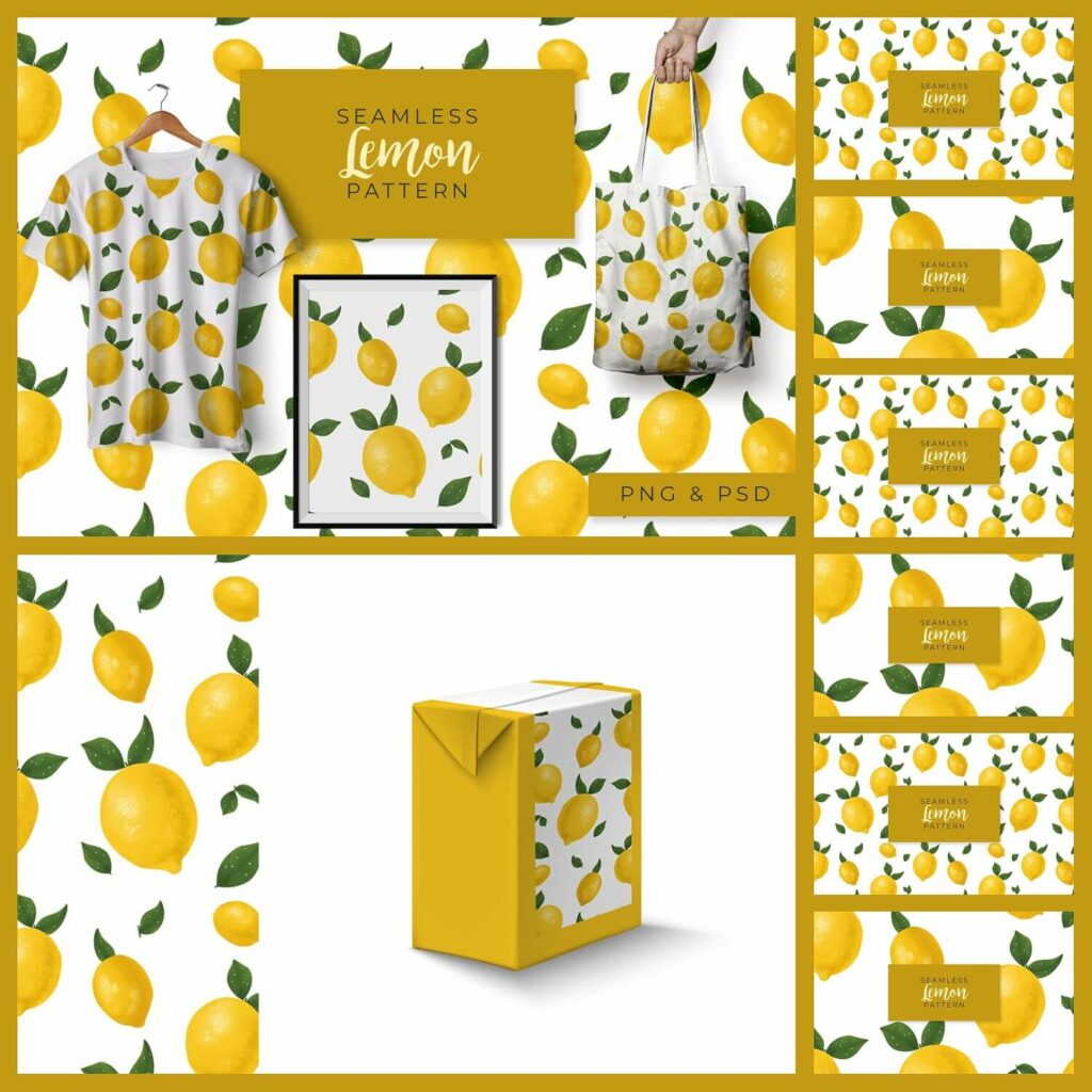 Seamless Lemon Pattern – MasterBundles