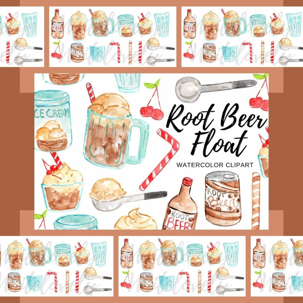Watercolor Root Beer Float Clipart – MasterBundles