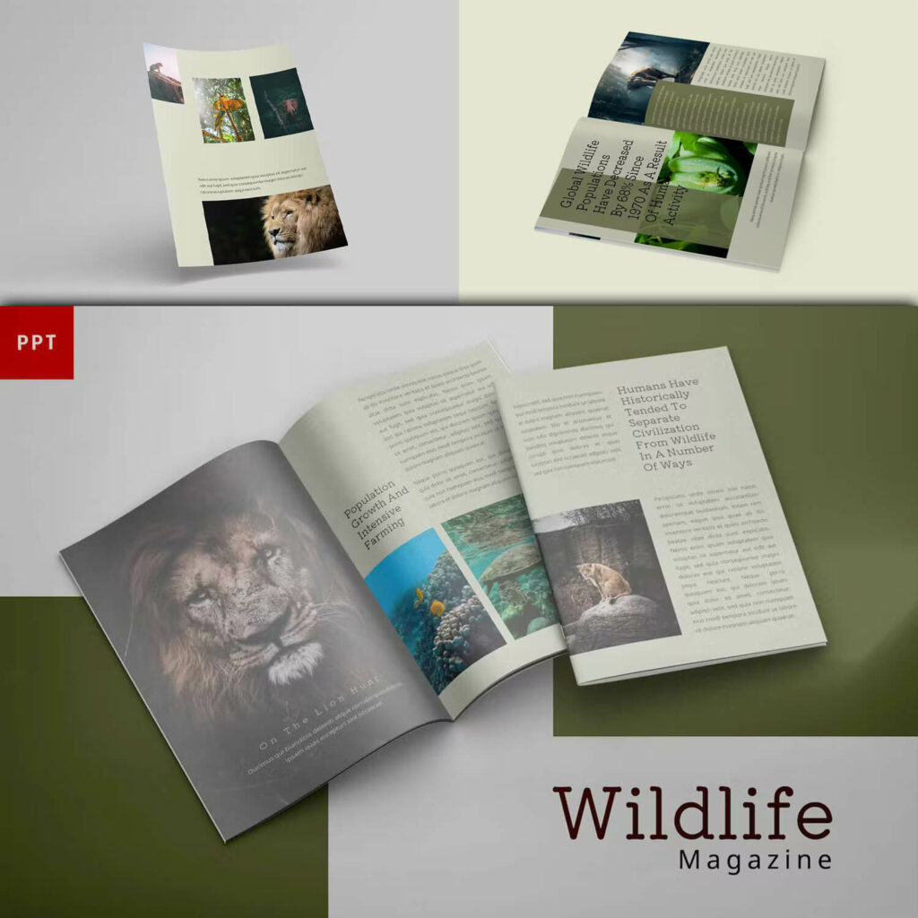 Wildlife - Magazine Powerpoint Template – MasterBundles