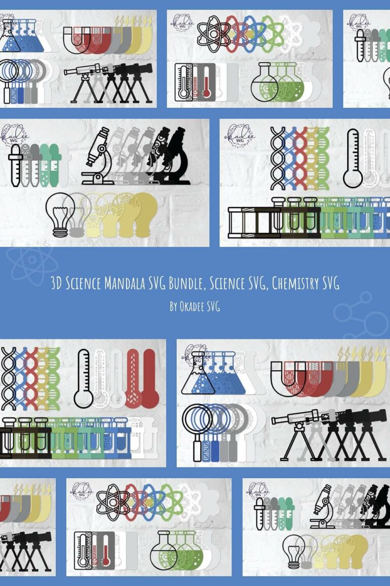 3D Science Mandala SVG Bundle, Science SVG, Chemistry SVG – MasterBundles