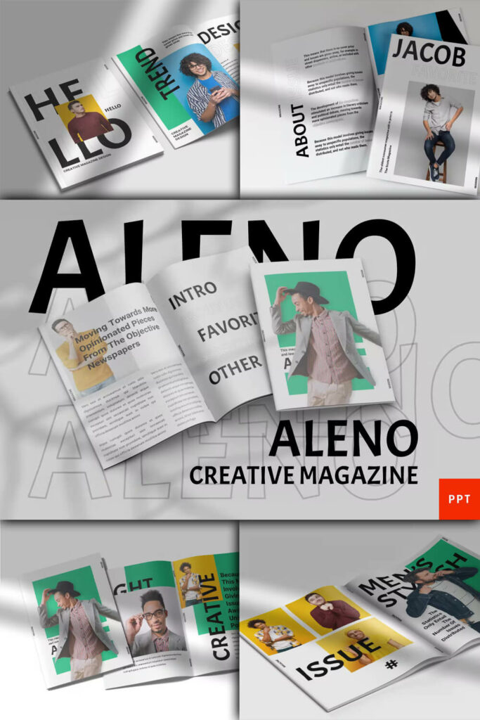 Aleno - Magazine Powerpoint Template – MasterBundles