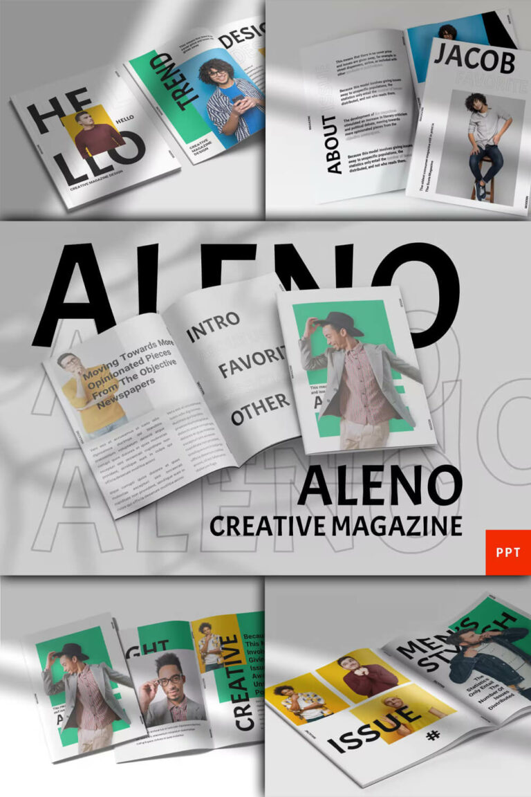 Aleno - Magazine Powerpoint Template – MasterBundles
