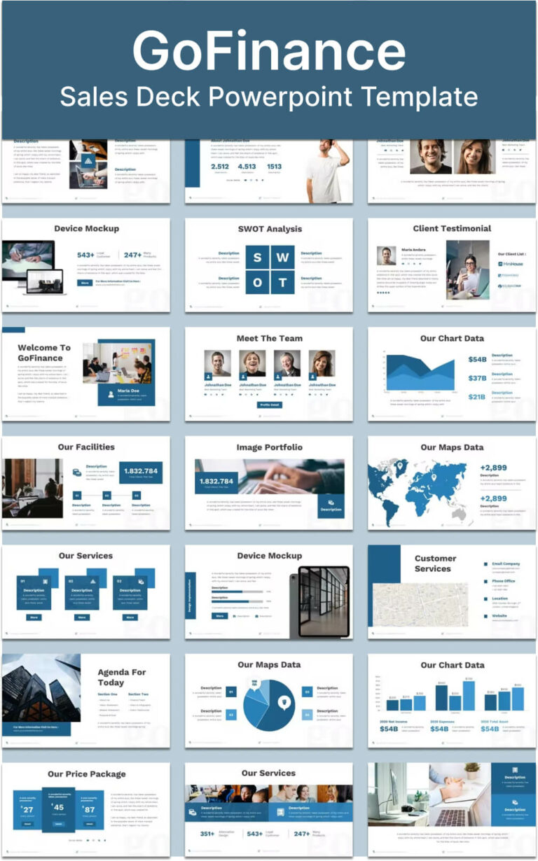 GoFinance - Sales Deck Powerpoint Template – MasterBundles